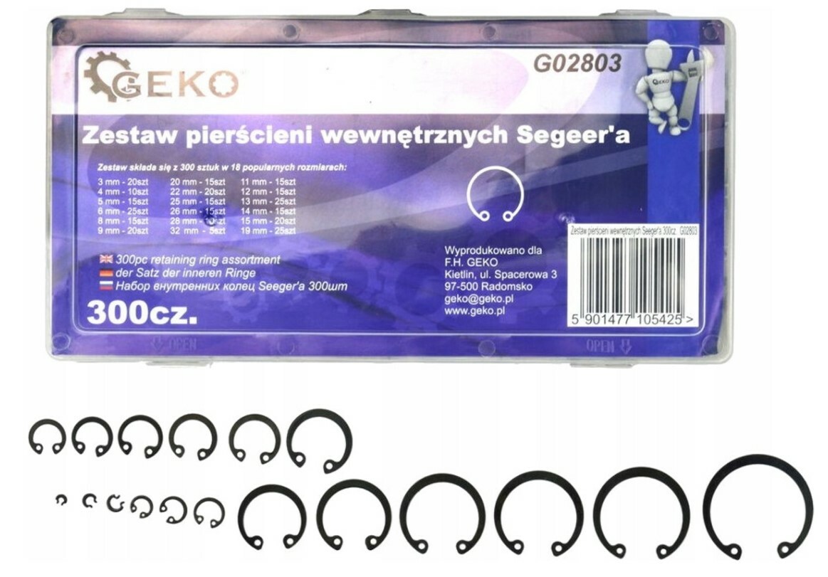 Seegeringe Seegering Sprengringe INNEN Sicherungsringe Sortiment Set ...