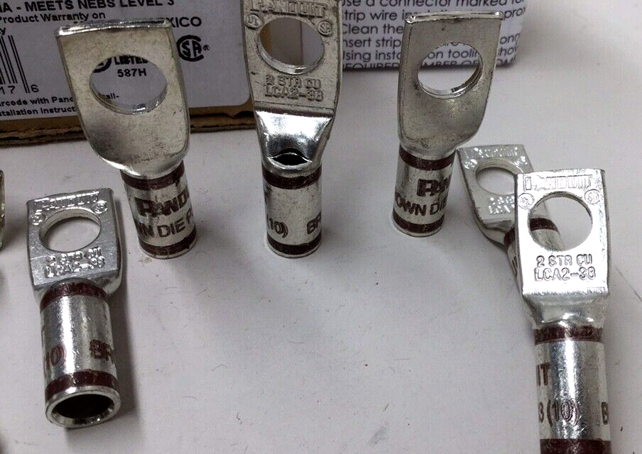 Panduit LCA2-38-Q Copper Lug Terminal 2 AWG Std Barrel 3/8" Hole (Pack Of 25) | eBay