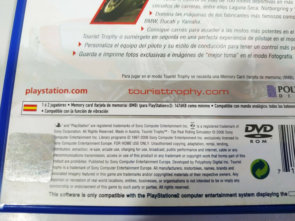 Tourist Trophy Riding Simulator Polyphony - PlayStation 2 Game For PS2 | eBay
