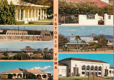 Postcard 7 Historic Views of Yuma, Arizona - Railroad Depot, Prison | eBay