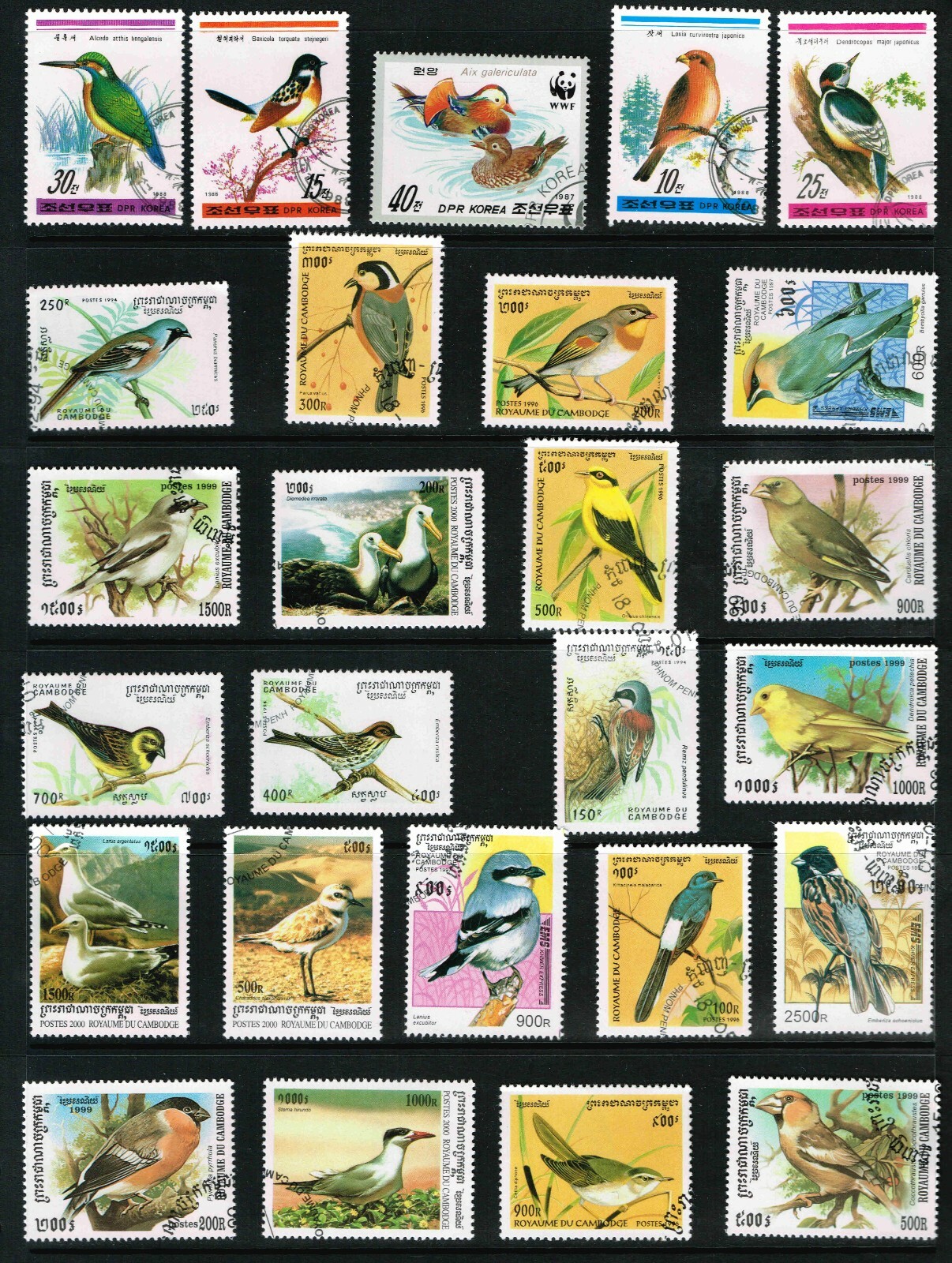 163 Diff Birds on Used Stamps --- 18 Countries | eBay