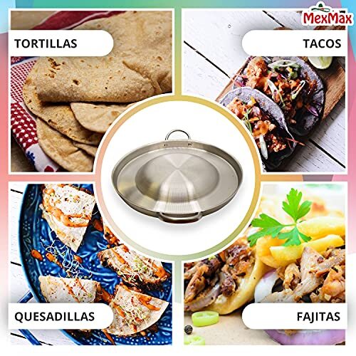 CHAMPS Stainless Steel Convex Comal Bola - Mexican Comal Frying Bowl ...
