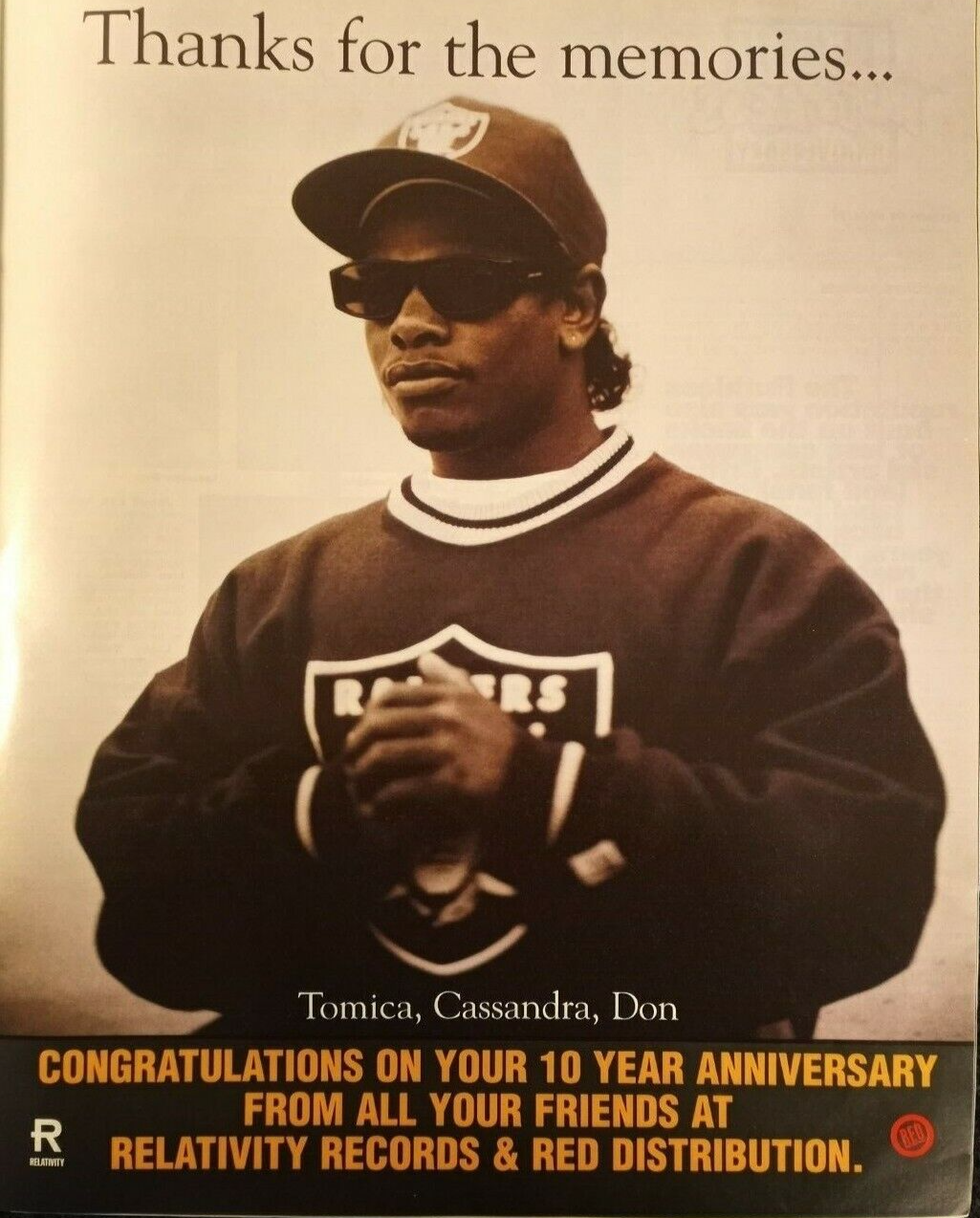 1997 EAZY-E In Memoriam ORIGINAL (UNFRAMED) 1997 magazine PROMO AD | eBay