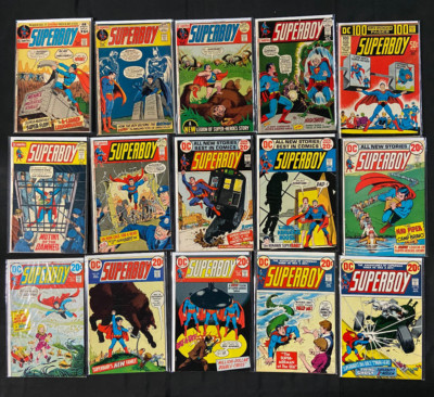 SUPERBOY 17 COMIC LOT #181-194, 196, #1,GIANT #12 MOST F-VF BRONZE AGE ...
