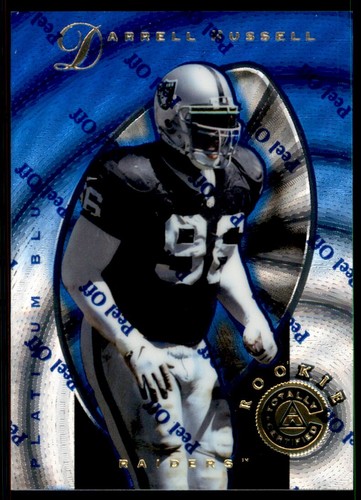 Darrell Russell 1997 Pinnacle Totally Certified Platinum Blue Rookie ...