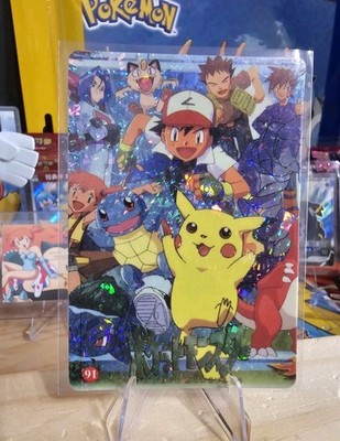 1999 Vintage Pocket Monsters Vending Prism -Ash Pikachu Misty Rocket ...