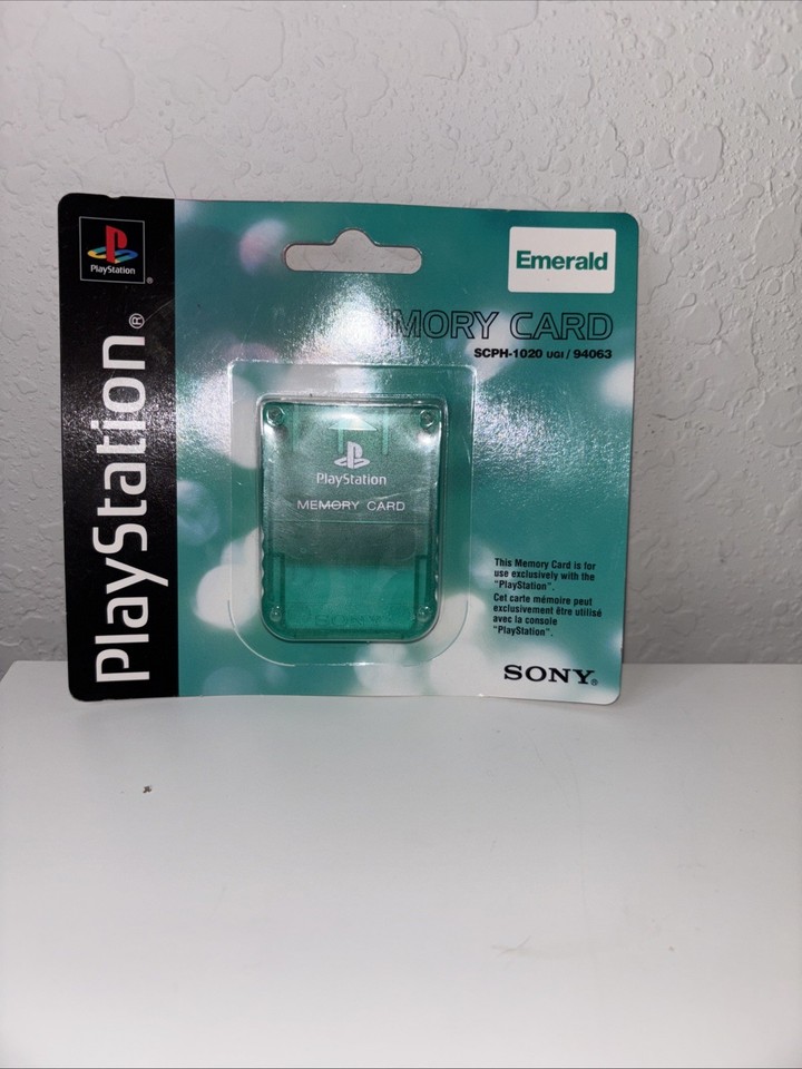 Vintage Sony PS1 Memory Card Emerald Green SCPH-1020 Ug1/ 94063 New ...