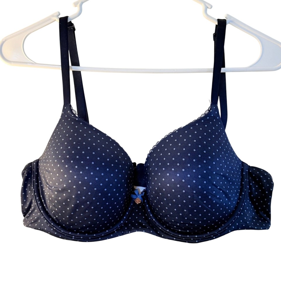 Victoria's Secret Lined Demi Bra Blue With Polka Dot's Women's Size 36D ...