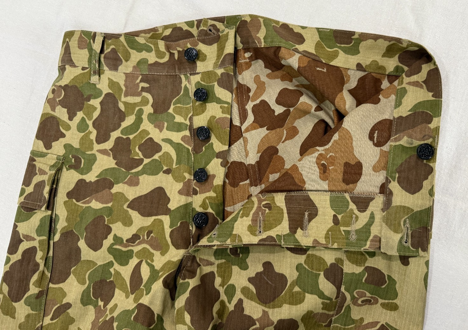 WW2 US USMC frog camo pants combat trousers 34x32 Marine HBT camouflage ...
