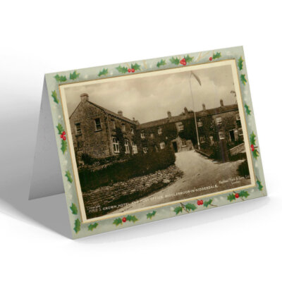 CHRISTMAS CARD Vintage Yorkshire - Crown Hotel & P.O, Middlesmoor-in ...