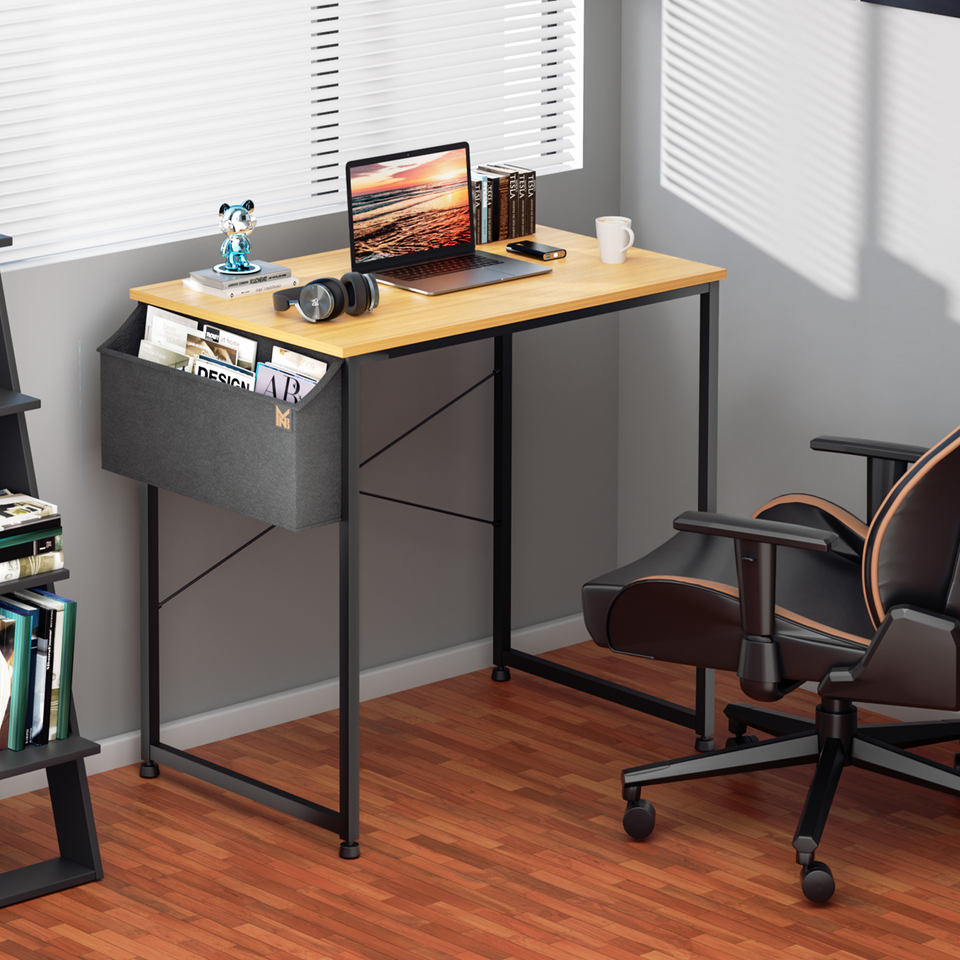 Light Walnut Wood 32"Home Computer Desk Office Workstation Student ...