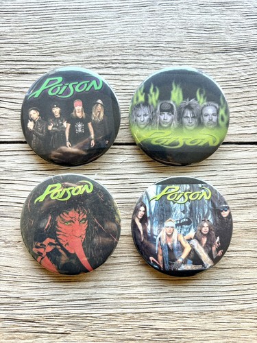 “POISON" Rock Band Button Badges x 4 (58mm) | eBay Australia