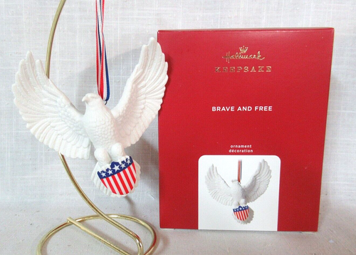 Hallmark 2020 Porcelain Patriotic American Eagle Ornament ~ BRAVE AND ...