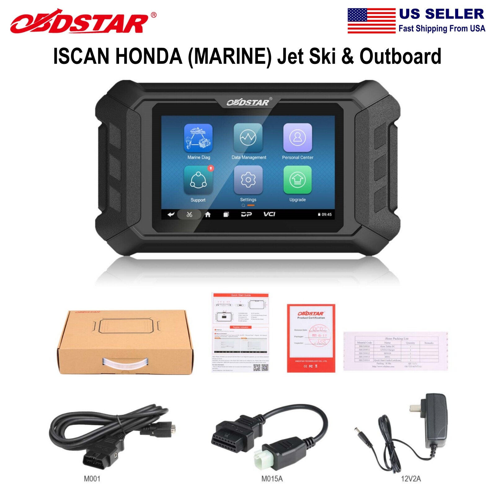 OBDSTAR ISCAN HONDA Jet Ski Outboard Marine Diagnostic Tool Code Reader ...