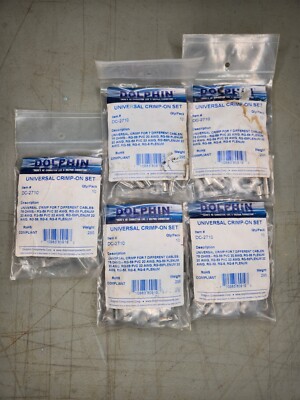 5 Bag BNC Connectors -Dolphin Components DC-2710 Crimp-On Set 10 Piece ...