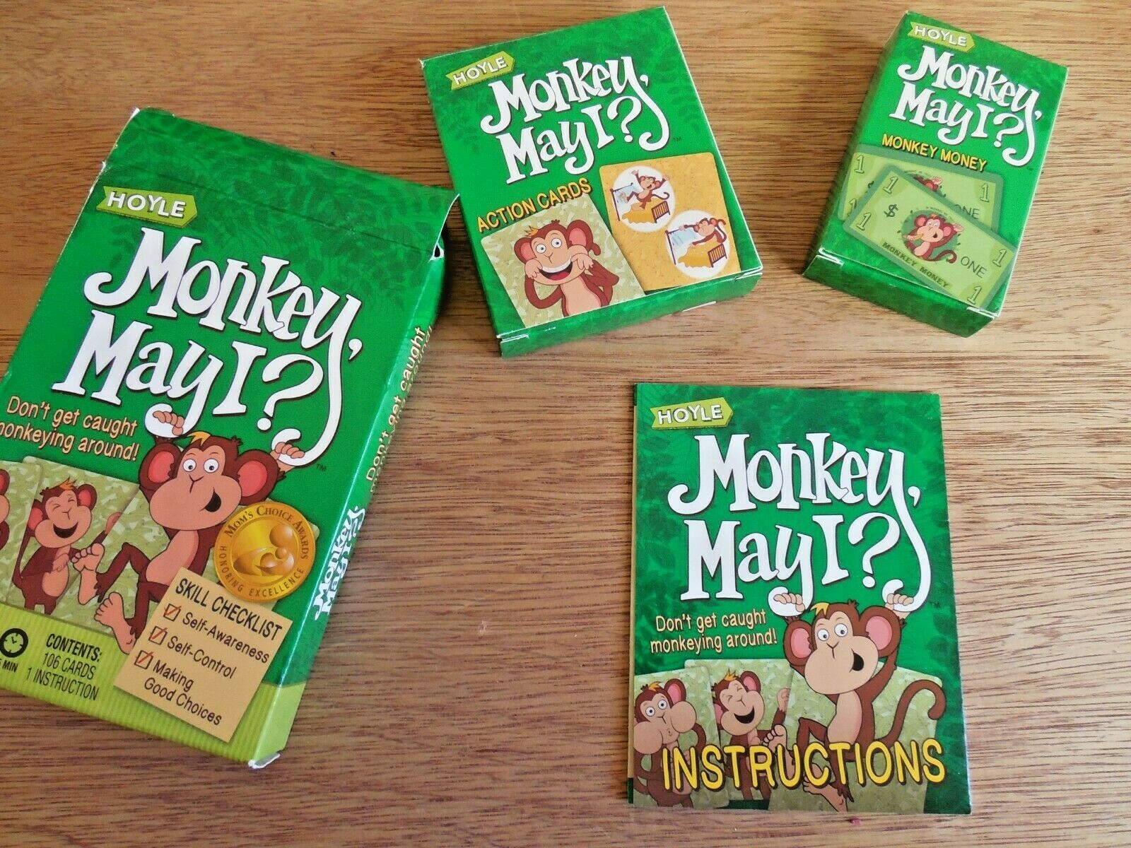 NEW! 2017 Hoyle "Monkey May I?" Card Game for Kids Ages 4-6 - Don't Get ...
