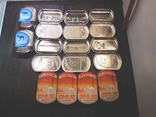 12CAMEL SNUS TINS,4 MELLOW&2FROST (15 POUCH),6 FROST EARLY RELEASE WITH ...