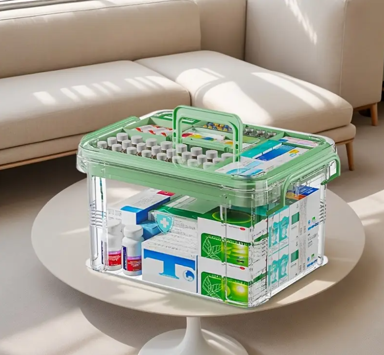 Clear Medicine Storage Box Portable Medication Storage Capacity UK | eBay UK