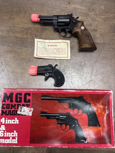MGC Combat Magnum 357 4” & Frontier Derringer Replica Prop Guns w/Box ...