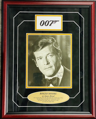 Roger Moore Autographed 8x10 Celebrity Photo Framed (JSA) | eBay