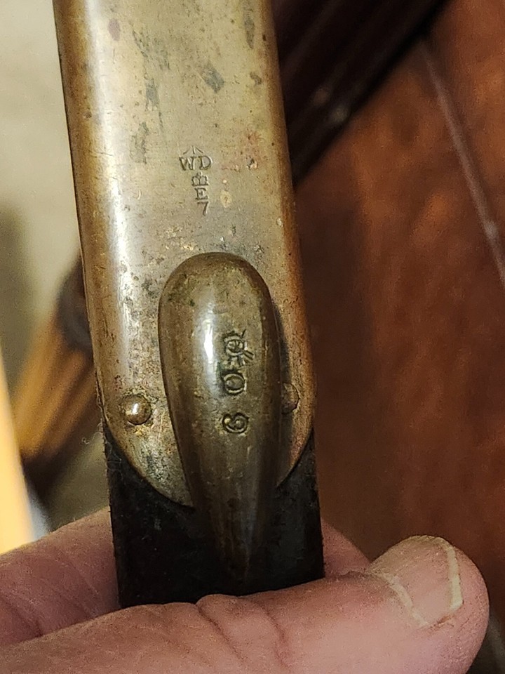 P1876 Martini Henry Socket Bayonet & Leather Scabbard British Pattern ...