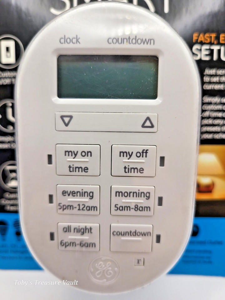 My Touch Smart By Jasco GE 26892 Indoor Simple Plug-In Digital Timer ...