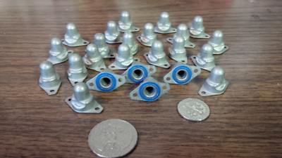12 Aircraft hardware encapsulated nut-plates NAS1473-F3 stainless steel ...
