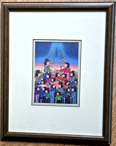 Anthony Chee Emerson Framed Painting "Ladder to Heaven" | eBay