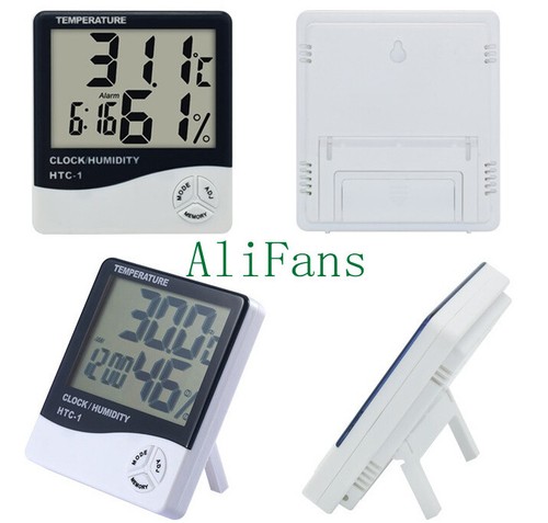 HTC-1 Thermometer Hygrometer Weather Station Temperature Humidity Alarm ...