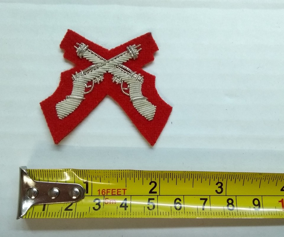 Mess Kit Badge Skill at Arms on Red British Military Hand Embroidered ...