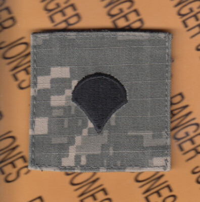 US ARMY E-4 SPECIALIST FOURTH CLASS SPEC-4 ACU chest ~2" HOOK rank ...