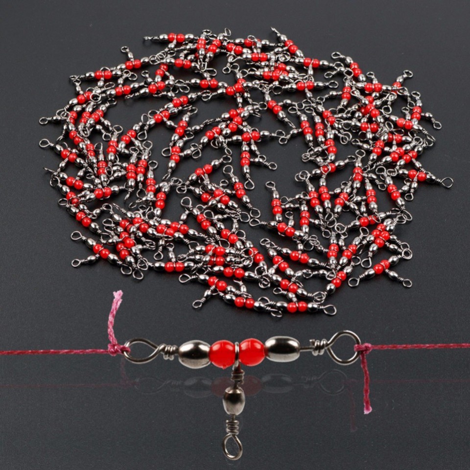 20 Pcs Sea Fishing Line Splitter Rolling Swivels Connector Triple | eBay