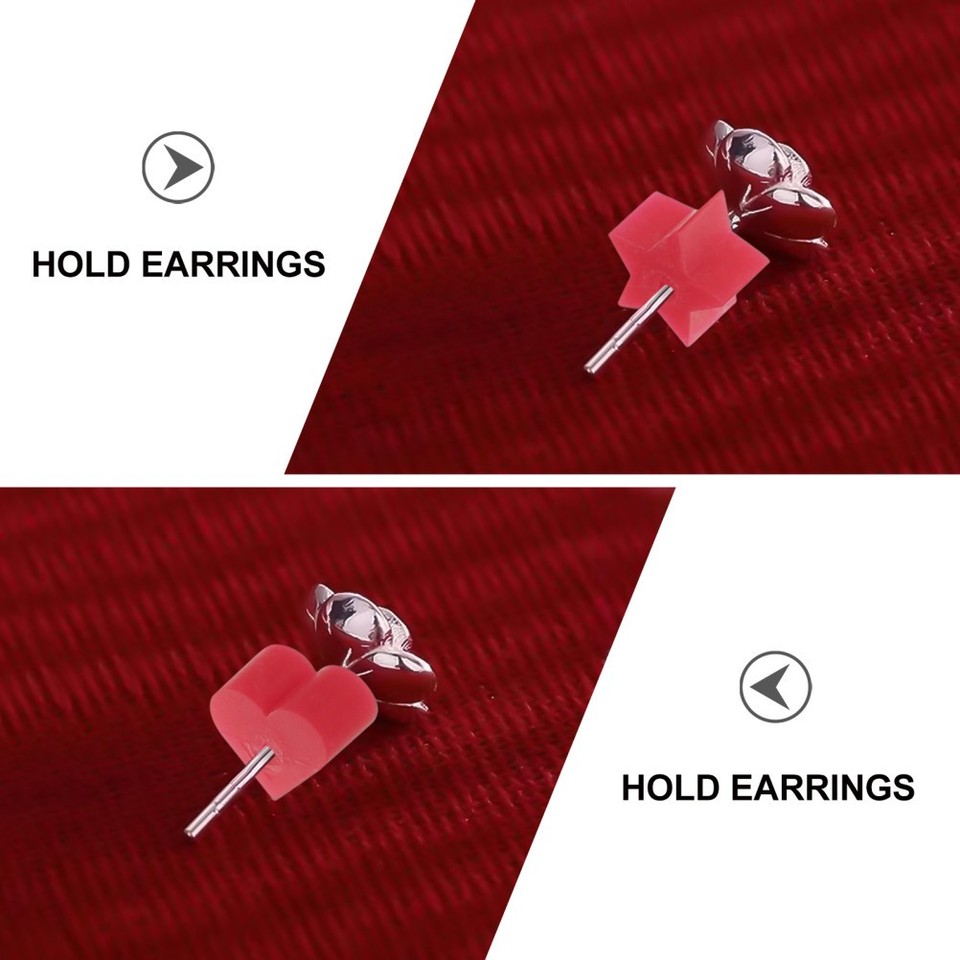 Silicone Earring Backs Red Durable Locking Stoppers for Pierced Studs ...