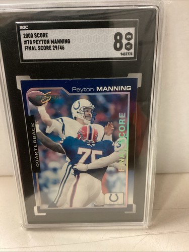 2000 Score Football - Peyton Manning, #78 - Final Score #29/46 Colts ...