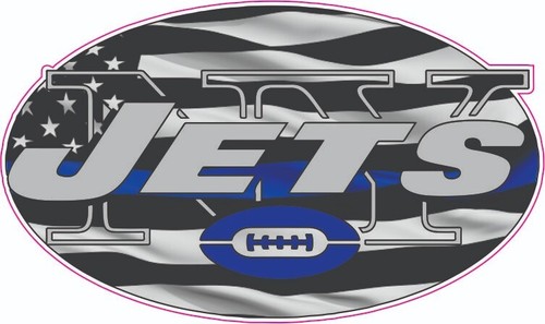 Jets Blue Line Inspired Mini Size Football Helmet Decals | eBay
