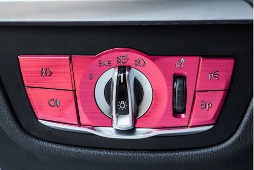 For BMW X3 G01 X4 2018-2021 Red Aluminum Headlight Switch Control ...