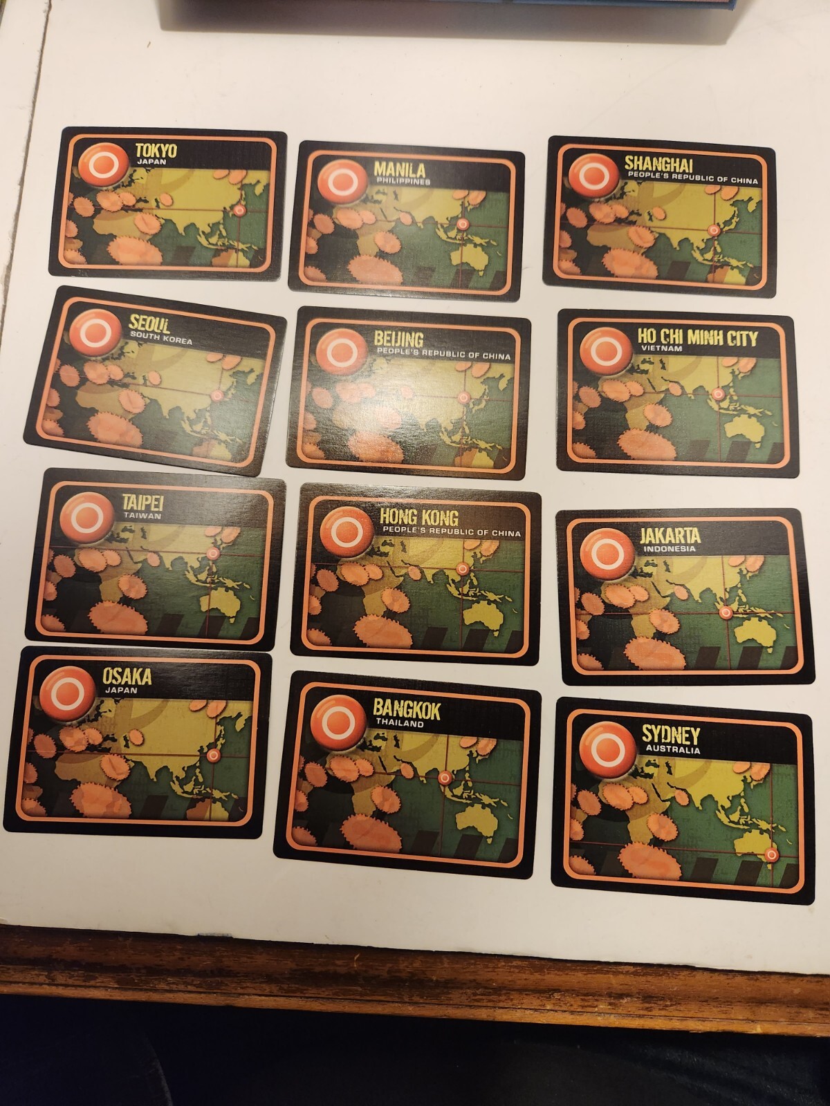 Pandemic | All 48 Infection Cards | Official Replacement Game Pieces | eBay