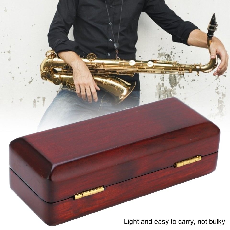 Solid Wood Mouthpiece Case Box Portable Storage For Sax Musical ...