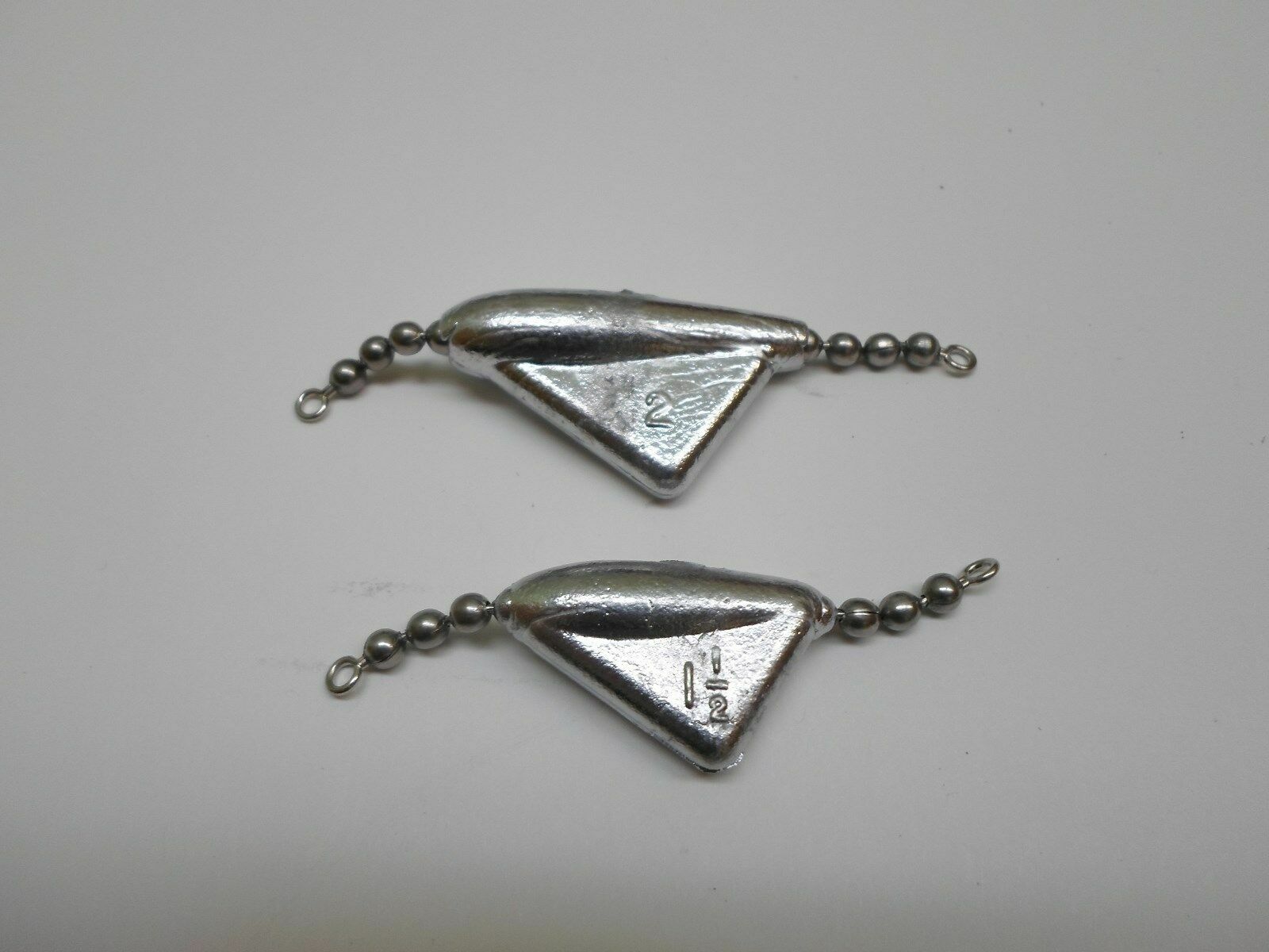 QUAN OF 5 OR 10 2oz ,1-1/2oz KEEL SINKER WITH #2 BEAD CHAIN SWIVEL ...