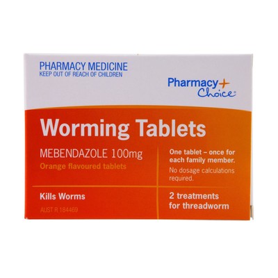 WORMING TABLETS KILLS WORMS (2 TREATMENT FOR THREADWORM) 9316100908193 ...
