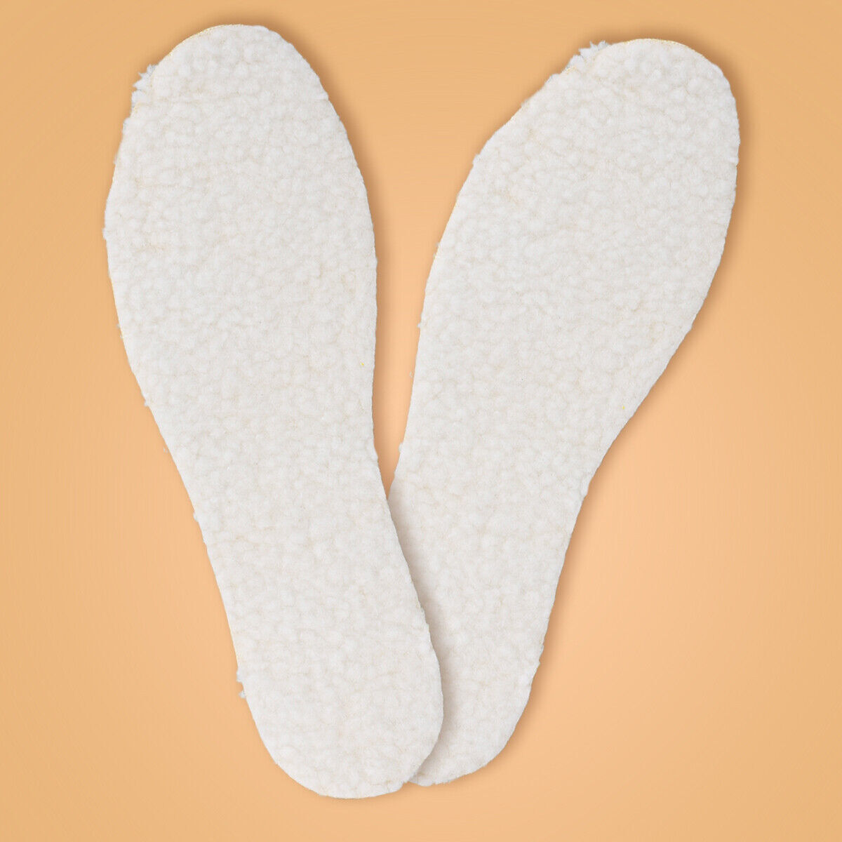 Pair Sheepskin Sheep Wool Insoles Soft Warm Winter Thick Inner Soles ...
