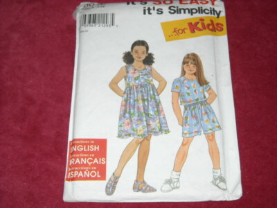👼🏻 SIMPLICITY #8042 - GIRLS EASY SUMMER DRESS - TOP & SHORTS PATTERN 7 ...