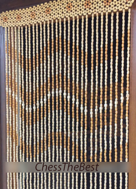 Bead Curtain Doorway, Wood String Beads Curtains, Handmade Wooden ...