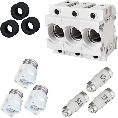 Neozed Sicherungssockel D01/ D02 10-63A mit Schraubkappen und ...