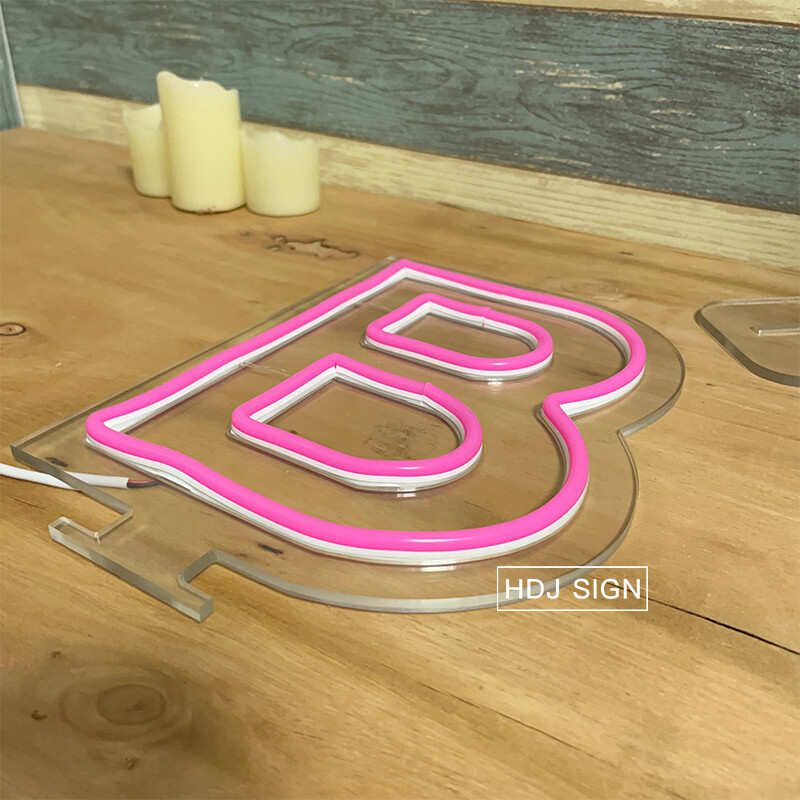 Letter Neon Sign Table Light LED Neon Sign for Party Wedding Bar ...
