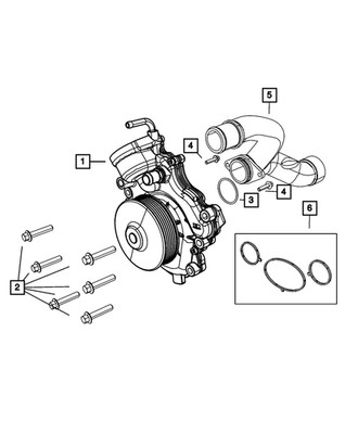 Genuine Mopar Water Pump 68211202AB | eBay