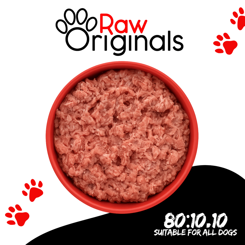 RAW DOG FOOD MINCE - FROZEN CHUBB ROLLS - 460G - NATURAL - COMPLETE 80 ...