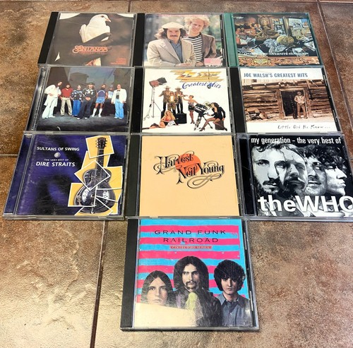 Classic Rock CDs Lot of 10 Greatest Hits Skynyd, ZZ Top, Who, More ...