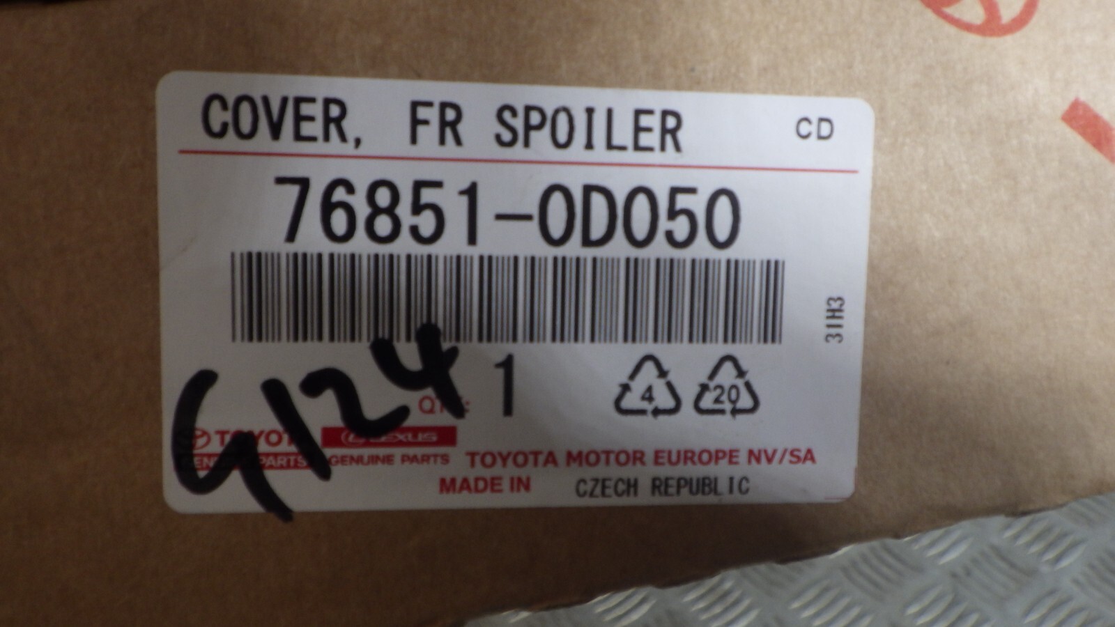 Genuine Toyota YARIS Mk3 Front Bumper Spoiler Cover Trim 76851-0d050 ...