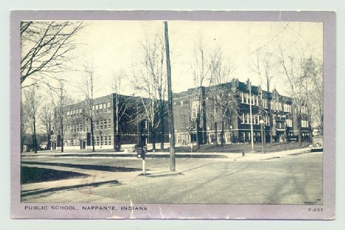 Nappanee, Indiana IN ~ Public School 1940s b/w ^ | eBay